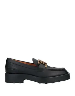 TOD'S Leather Loafers With Appliqués - Black