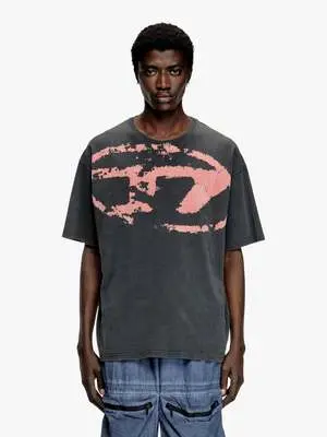 DIESEL® Tboxt Tshirt With Distressed Effect