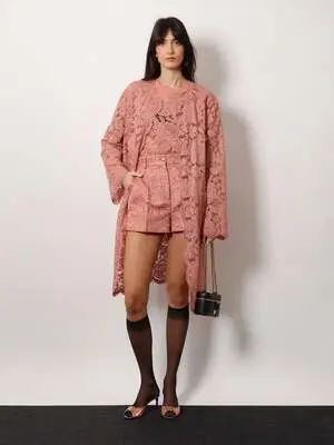 Dolce & Gabbana Floral Lace Top - Pink