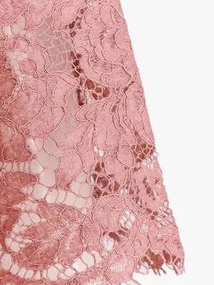 Dolce & Gabbana Floral Lace Top - Pink