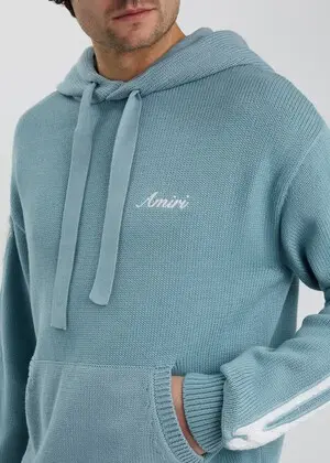 Amiri Bones Appliqué Cotton Knit Hoodie