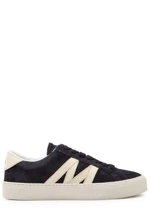 Moncler Monaco Suede Sneakers - Navy