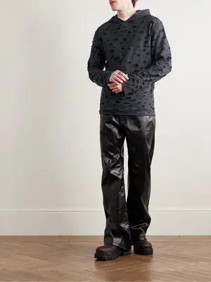 Acne Studios Eipe Distressed Cotton-jersey Hoodie