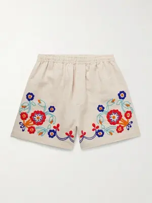 Bode Embellished Bottoms For Men