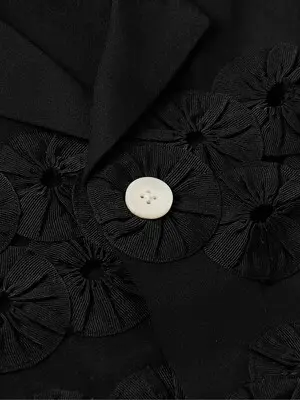 BODE Camp-collar Appliquéd Silk Shirt