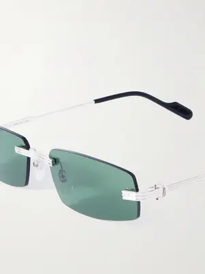CARTIER Rimless Rectangular Sunglasses