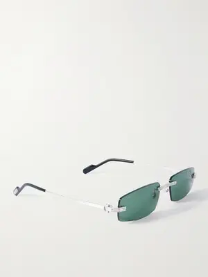 CARTIER Rimless Rectangular Sunglasses