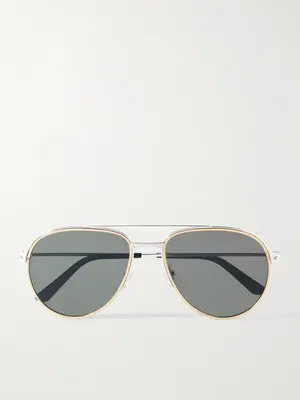 CARTIER Santos Evolution Aviator Sunglasses - Gold
