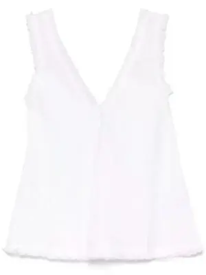 P.a.r.o.s.h Linen Top - White