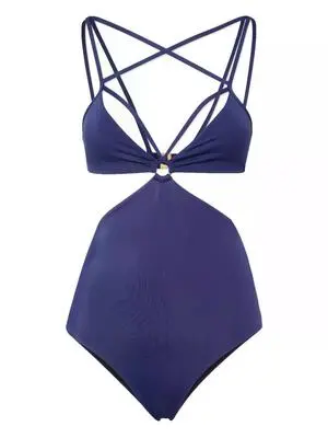 Dsquared2 Logo-print Cut-out Detail Bodysuit - Blue