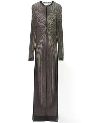 JEAN PAUL GAULTIER Spiral-print Maxi Dress