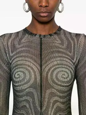 JEAN PAUL GAULTIER Spiral-print Maxi Dress