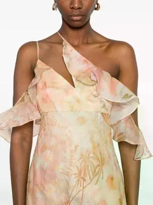Zimmermann Illuminate Midi Dress - Orange