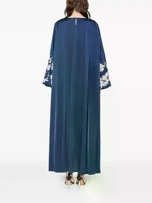 SHATHA ESSA Floral Embroidered Long Sleeve Dress