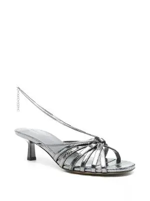 GOLDEN GOOSE 45mm Leather Sandals - Grey