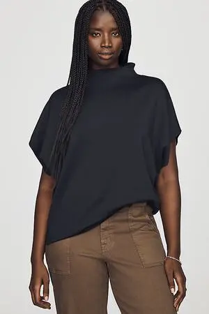 Anthropologie Mock-neck Batwing Top - Black