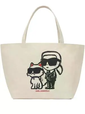 Karl Lagerfeld Ikon Karl & Choupette Tote Bag