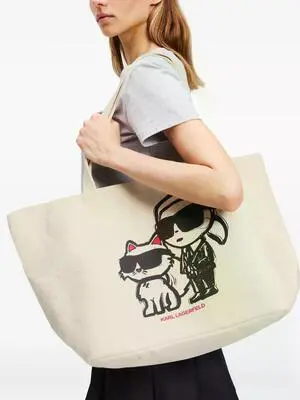 Karl Lagerfeld Ikon Karl & Choupette Tote Bag