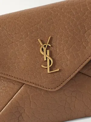 Saint Laurent Cassandre Mini Textured-leather Shoulder Bag