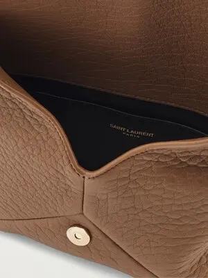 Saint Laurent Cassandre Mini Textured-leather Shoulder Bag