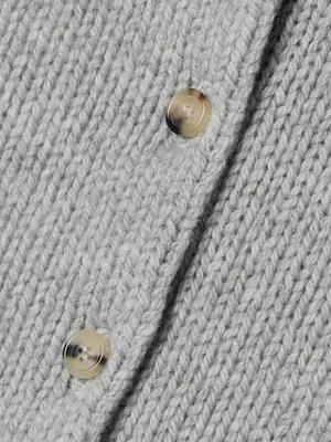 Khaite Nora Cropped Cashmere Cardigan - Gray