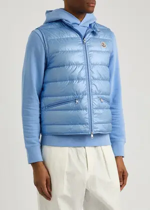 Moncler Gui Quilted Shell Gilet - Blue
