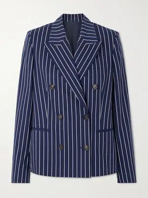 Brunello Cucinelli Double-breasted Striped Blazer
