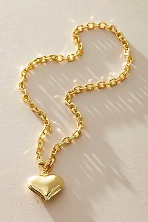 Free People Puffy Heart Convertible Chain Necklace