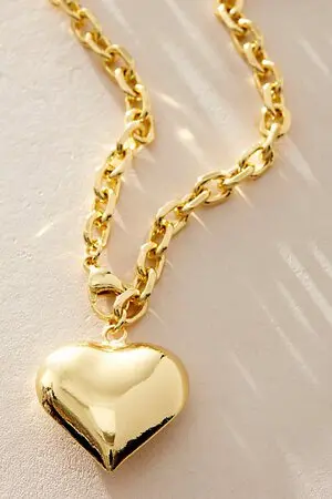 Free People Puffy Heart Convertible Chain Necklace