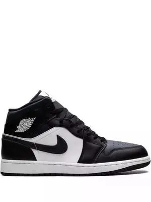 JORDAN 1 Mid Off Noir Toe Sneakers - Black