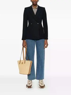 Harris Wharf London Two-tone Frisé Blazer - Blue