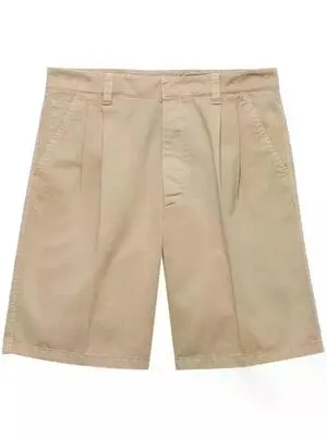 Prada Cotton Bermuda Shorts - Neutrals