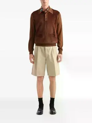 Prada Cotton Bermuda Shorts - Neutrals