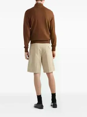 Prada Cotton Bermuda Shorts - Neutrals