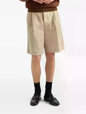 Prada Cotton Bermuda Shorts - Neutrals
