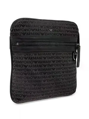 Emporio Armani All-over Lettering Messenger Bag