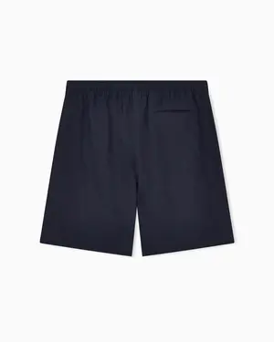 Giorgio Armani Linen Canvas Bermuda Shorts - Blue