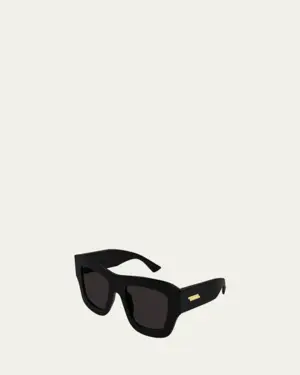 Bottega Veneta Recycled Acetate Rectangle Sunglasses