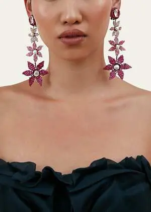Ranjana Khan Tiered Drop Earrings