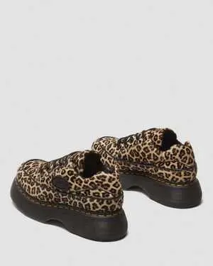 Dr. Martens Buzz 5-eye Leopard Shoes - Tan