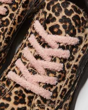 Dr. Martens Buzz 5-eye Leopard Shoes - Tan