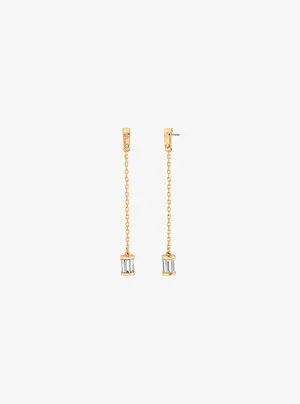 Michael Kors Cubic Zirconia Drop Earrings - Gold