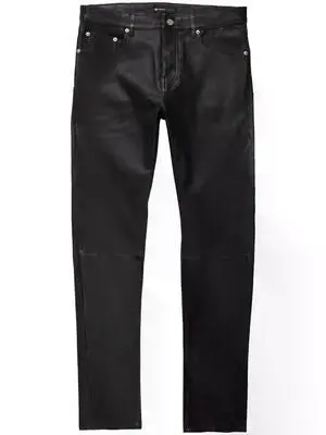 PURPLE BRAND Stretch Leather Pant - Black