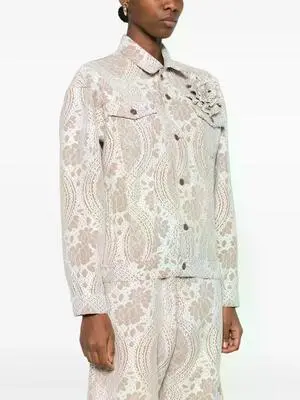 Giuseppe Di Morabito Lace-effect Denim Jacket