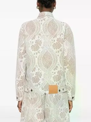 Giuseppe Di Morabito Lace-effect Denim Jacket