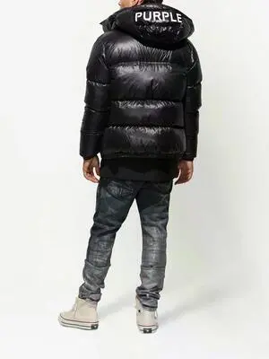 PURPLE BRAND Nylon Snap Off Hood Puffer Jacket