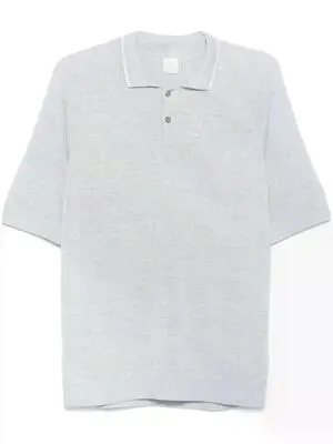 Eleventy Mélange-effect Polo Shirt - Blue