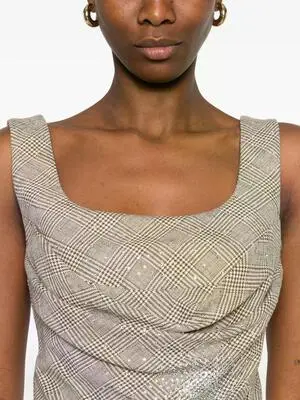 Giuseppe Di Morabito Check-pattern Corset Top
