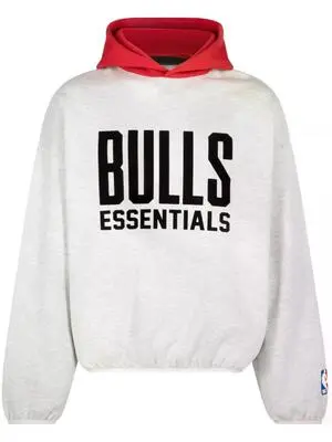 Fear Of God X Nba Bulls Hoodie - Grey