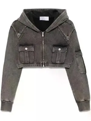 Giuseppe Di Morabito Cropped Zip-up Hoodie